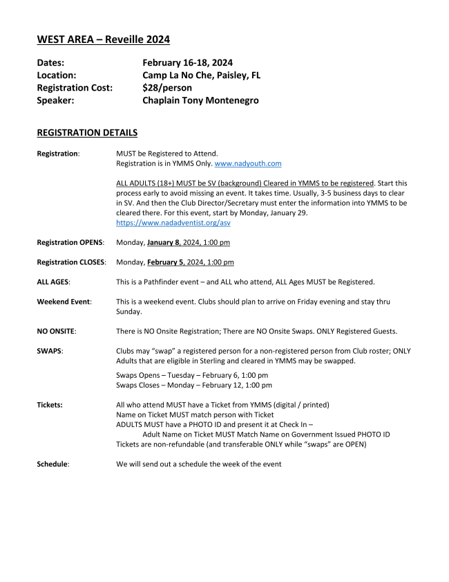 Pathfinders Newsletter | Florida Conference